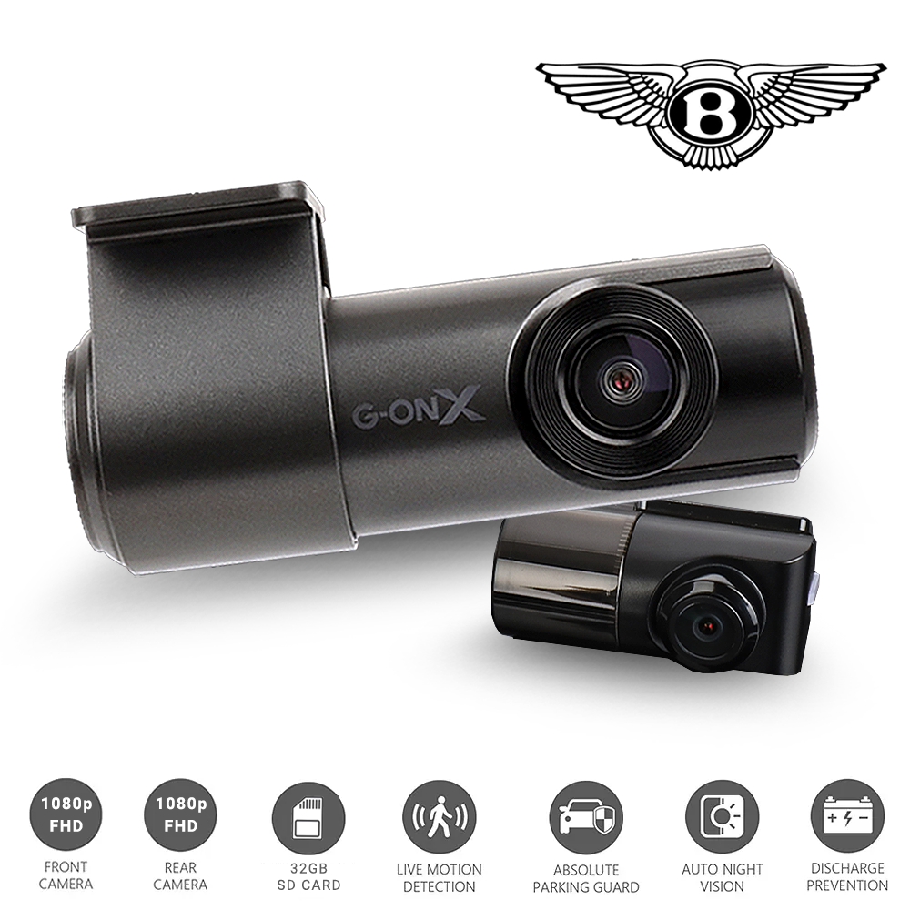 G-ON X 2CH FHD 1080p Dash Cam for Bentley | Vehicle Recording and Safety G-ON X 2CH FHD 1080p Dash Cam for Bentley | Vehicle Recording and Safety